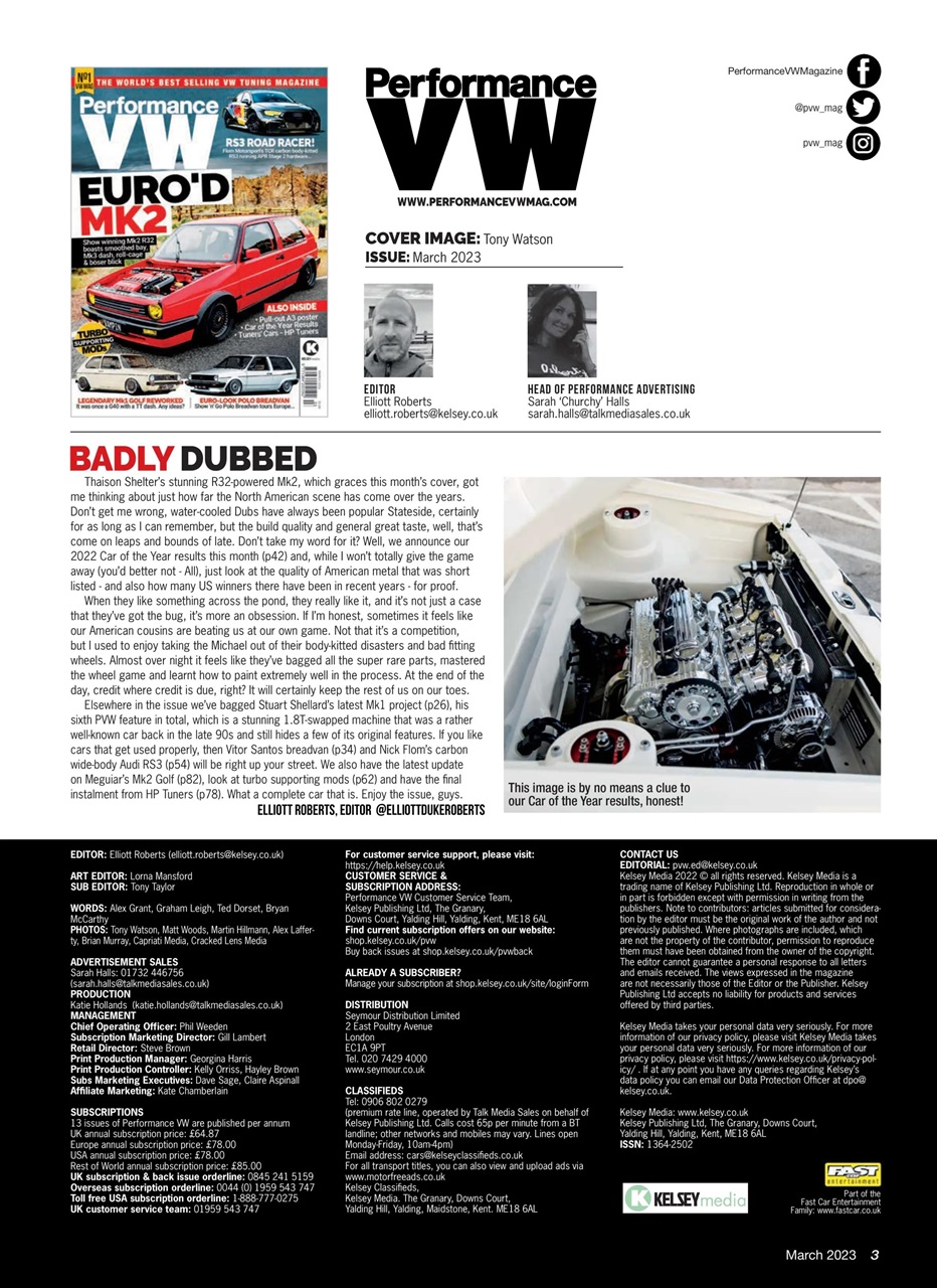 Performance VW Magazine - Mar-23 Back Issue