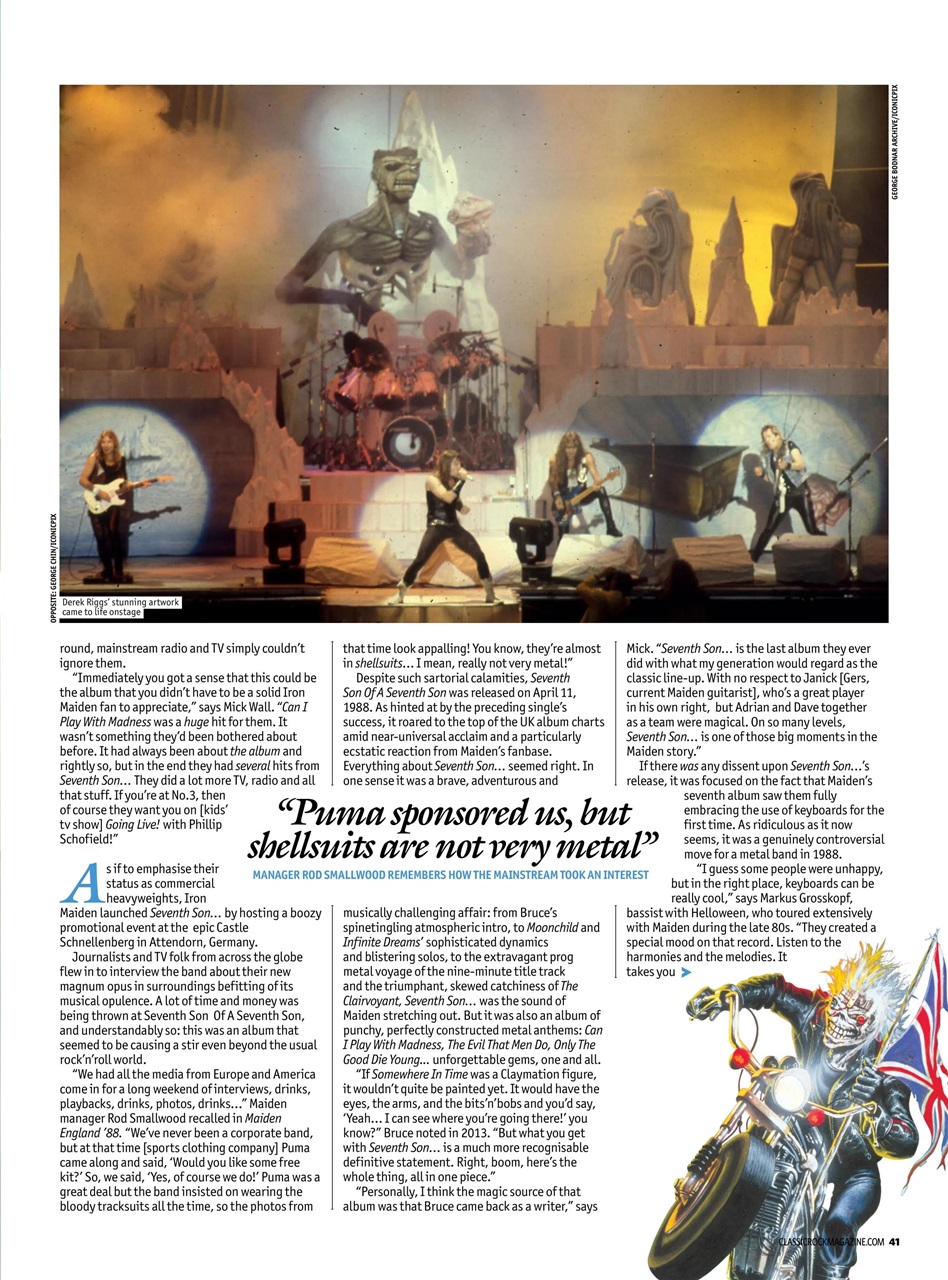 Music Magazine - Classic Rock Special: Iron Maiden Fourth Edition Back ...