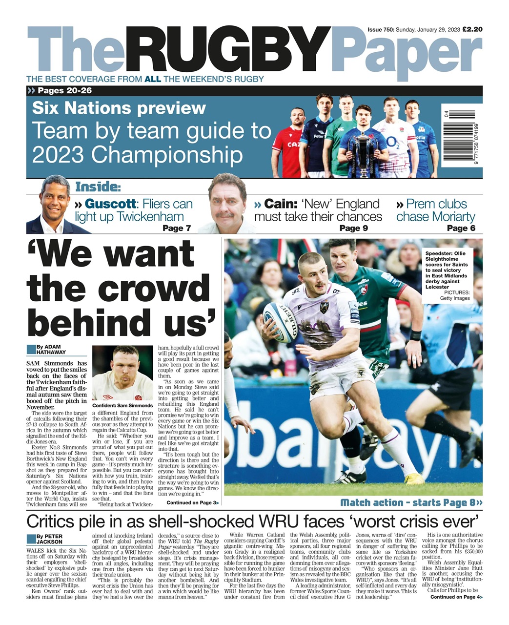 The Rugby Paper Magazine - 29-Jan-2023 Back Issue