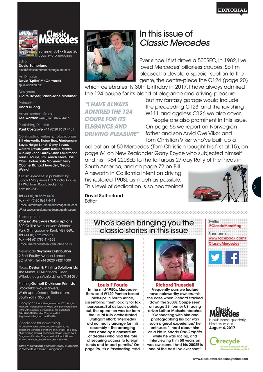 Classic Mercedes Magazine - Issue 20 Back Issue