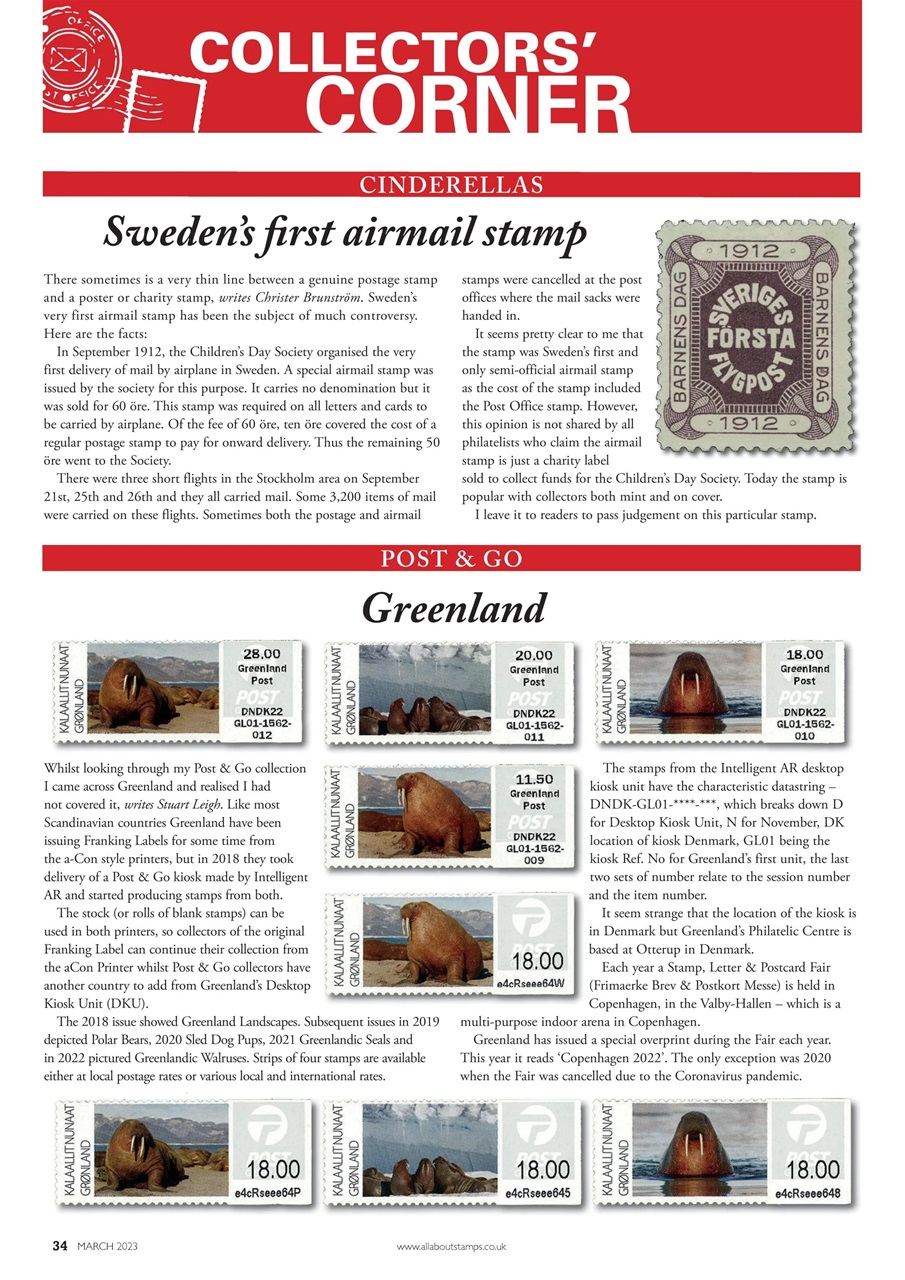 Stamp Collector Magazine - March 2023 Back Issue