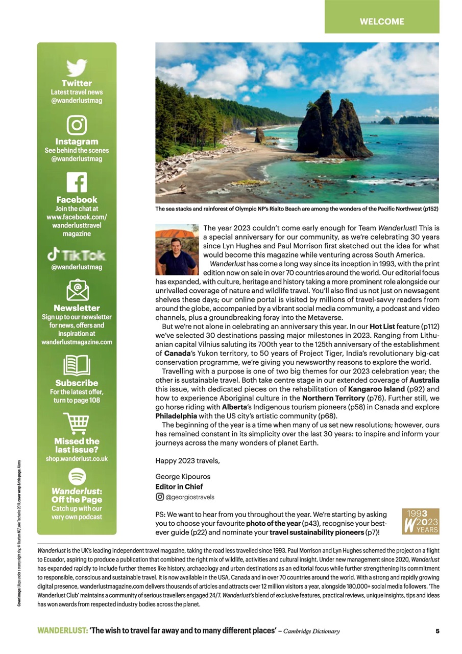 Wanderlust Magazine - February/ March 2023 Back Issue
