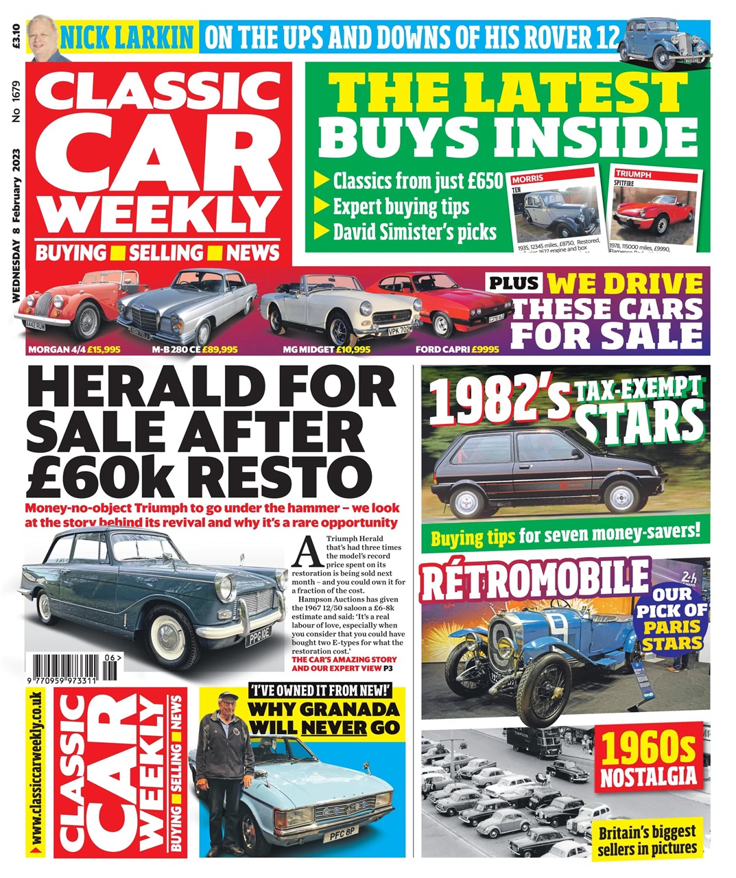 Classic Car Weekly Magazine - 8-Feb-2023 Back Issue
