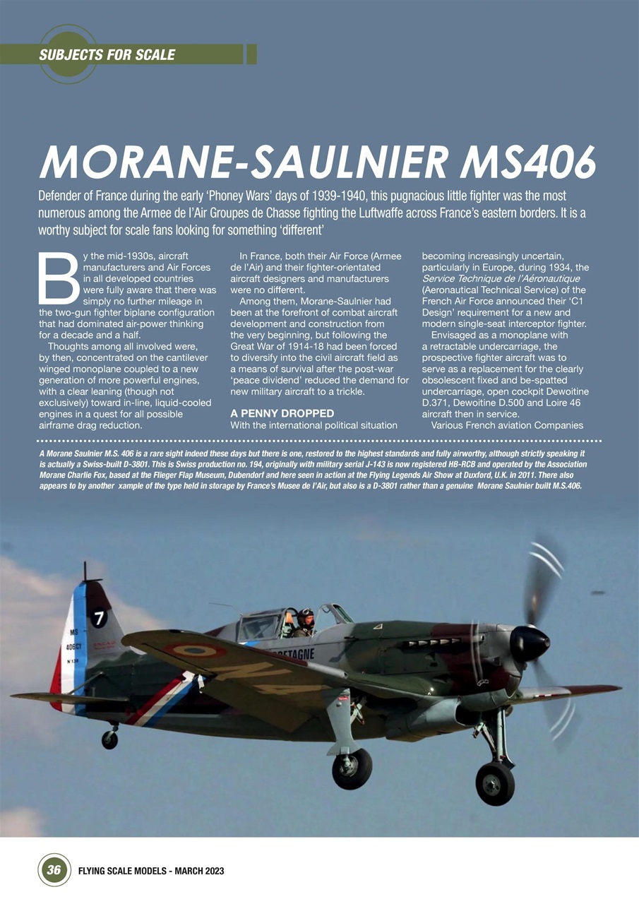 Flying Scale Models Magazine - March 23 Back Issue