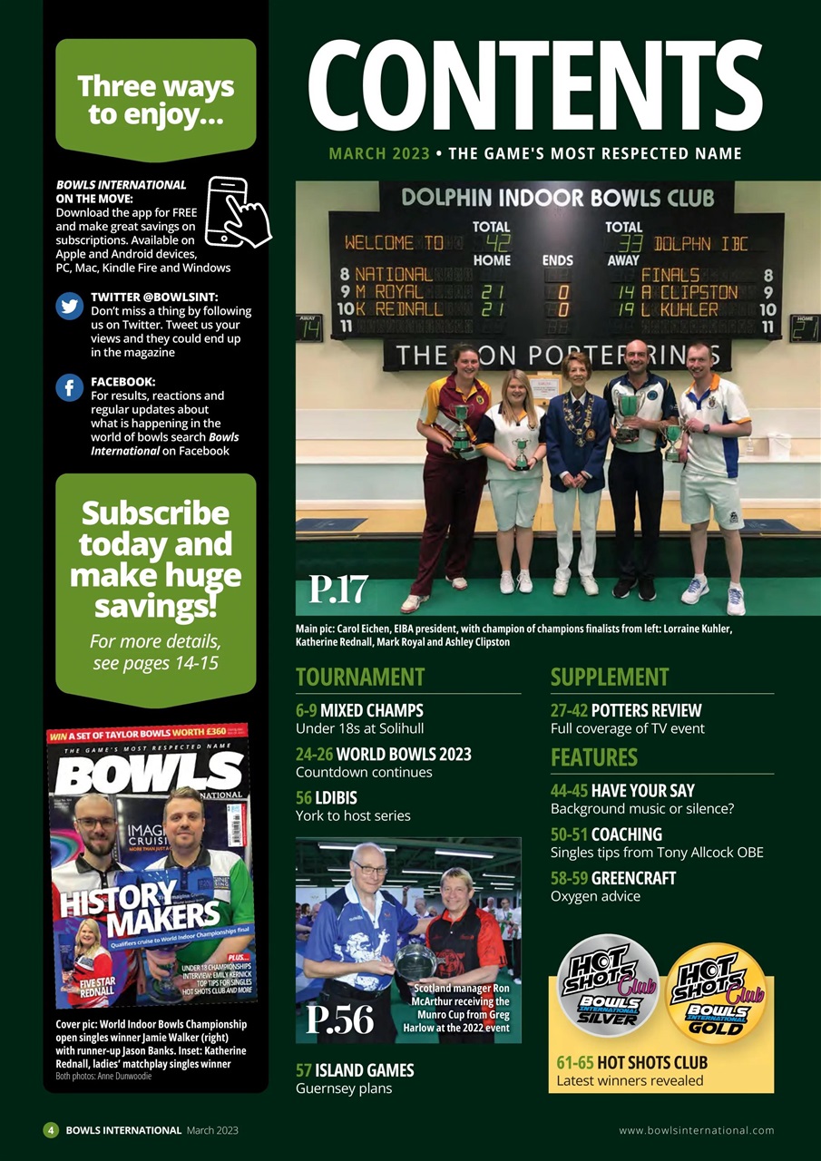 Bowls International Magazine - March 2023 Back Issue
