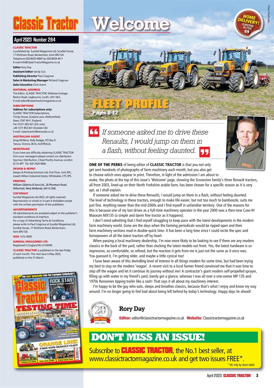 Classic Tractor Magazine - April 2023 Subscriptions | Pocketmags