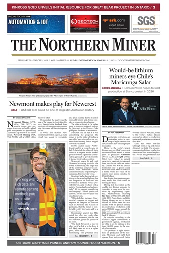 The Northern Miner Magazine - Vol. 109 No. 4 Back Issue