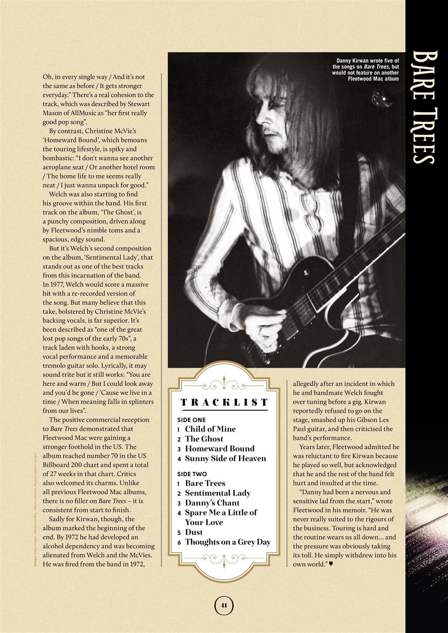 Music Magazine - The Story of Fleetwood Mac First Edition. Back Issue