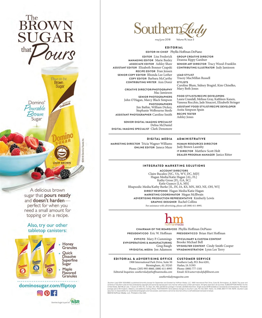 Southern Lady Magazine - May/June 2018 Back Issue