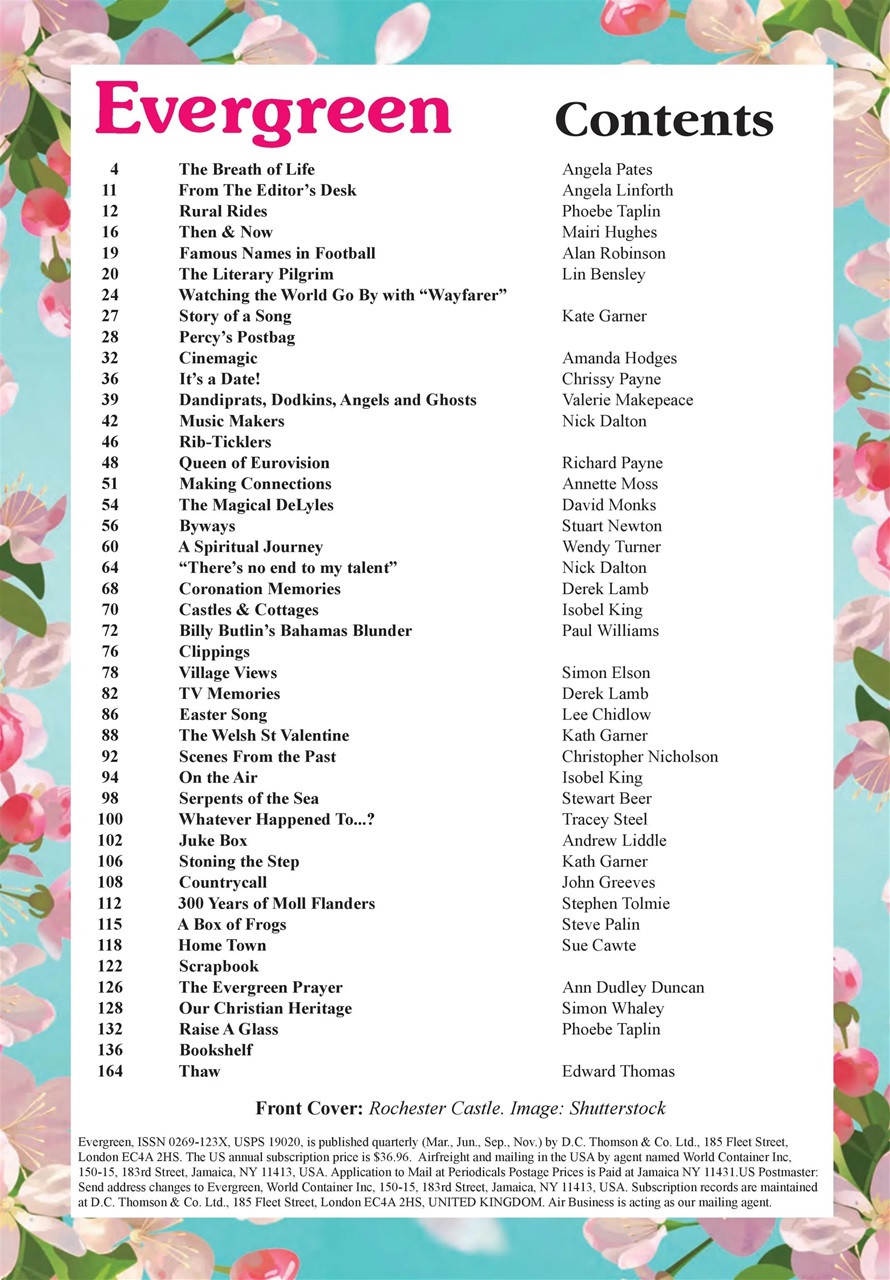 Evergreen Magazine Subscriptions and Spring 2023 Issue