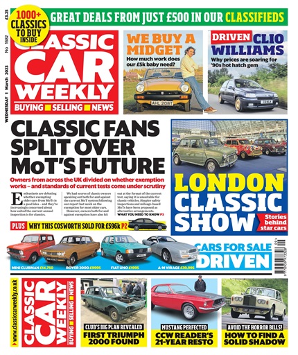 Classic Car Weekly Magazine - 1-Mar-2023 Back Issue