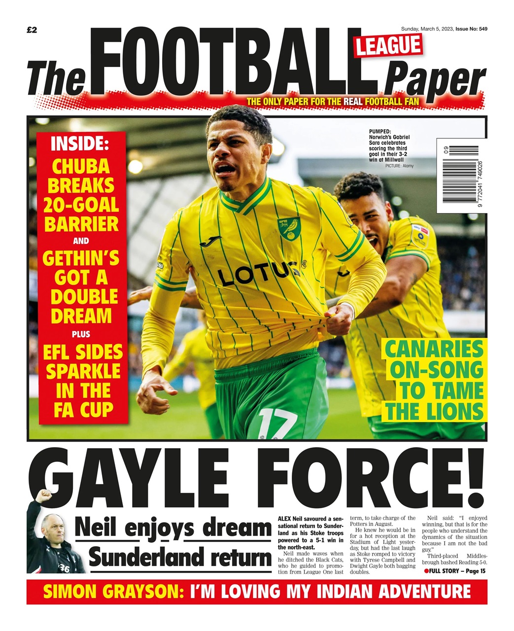 The Football League Paper Magazine 5 Mar 2023 Back Issue the-football-league-paper-magazine-5-mar-2023-back-issue
