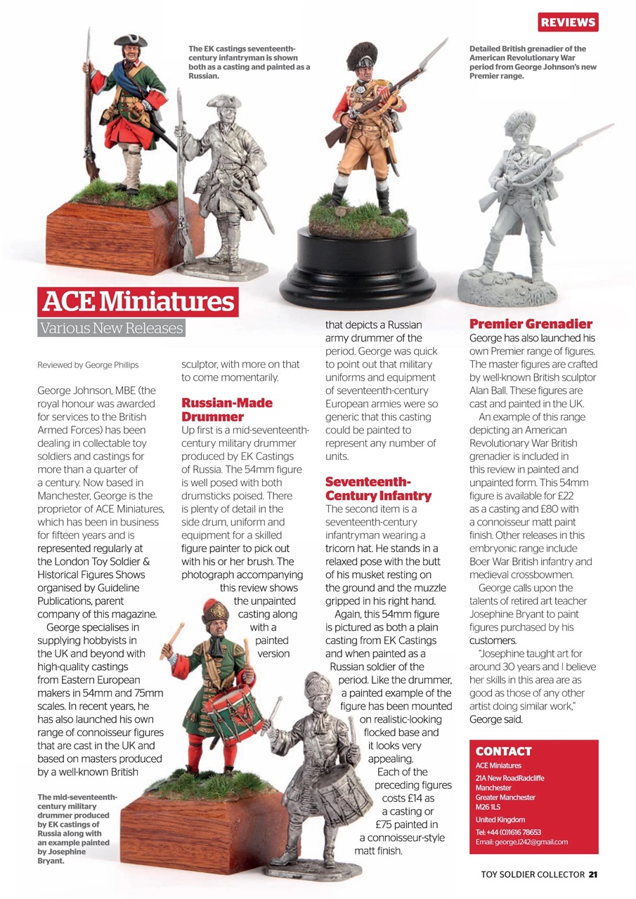 Toy Soldier Collector and Historical Figures Magazine - Issue 110 Back ...