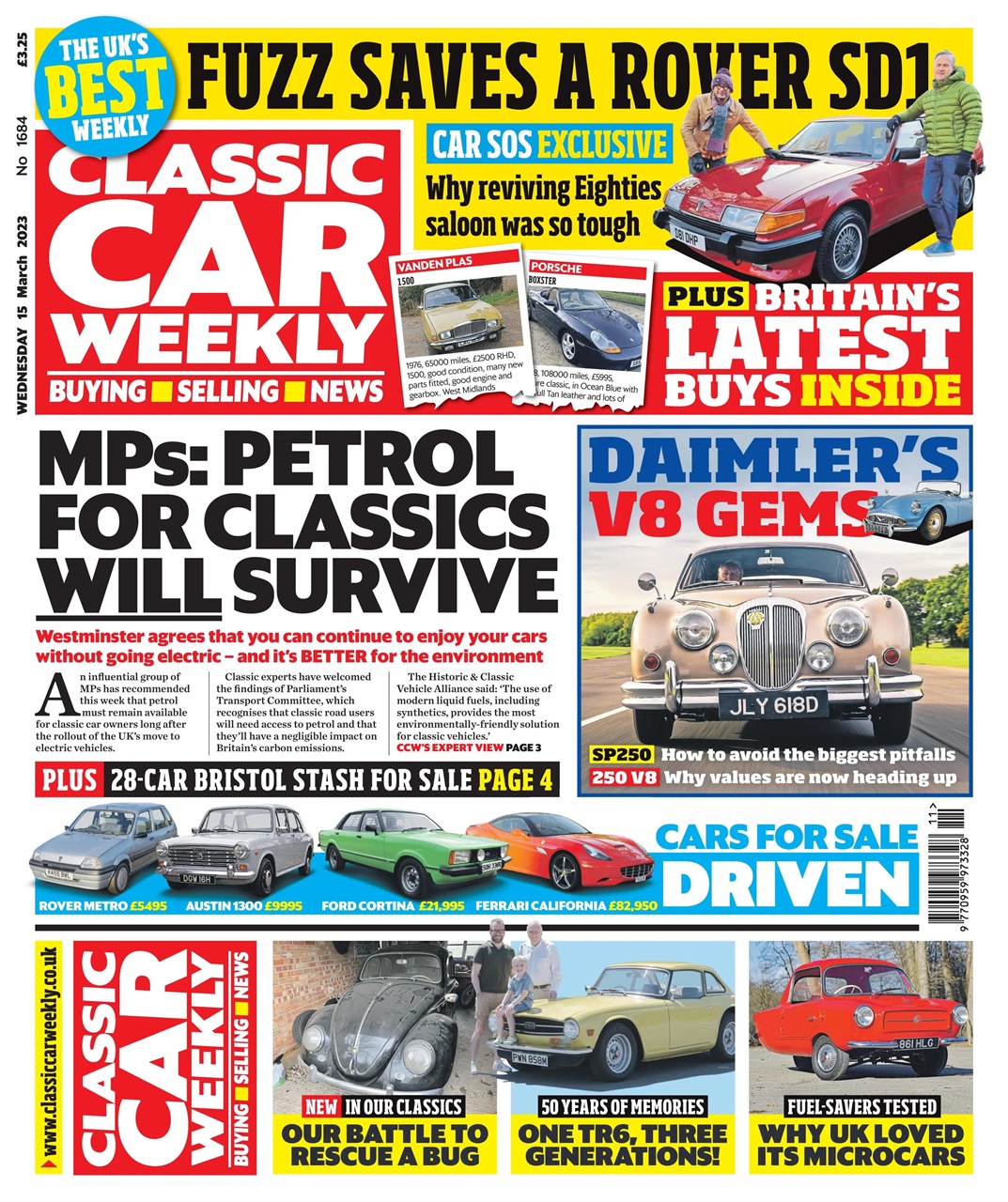 Classic Car Weekly Magazine - 15-Mar-2023 Back Issue