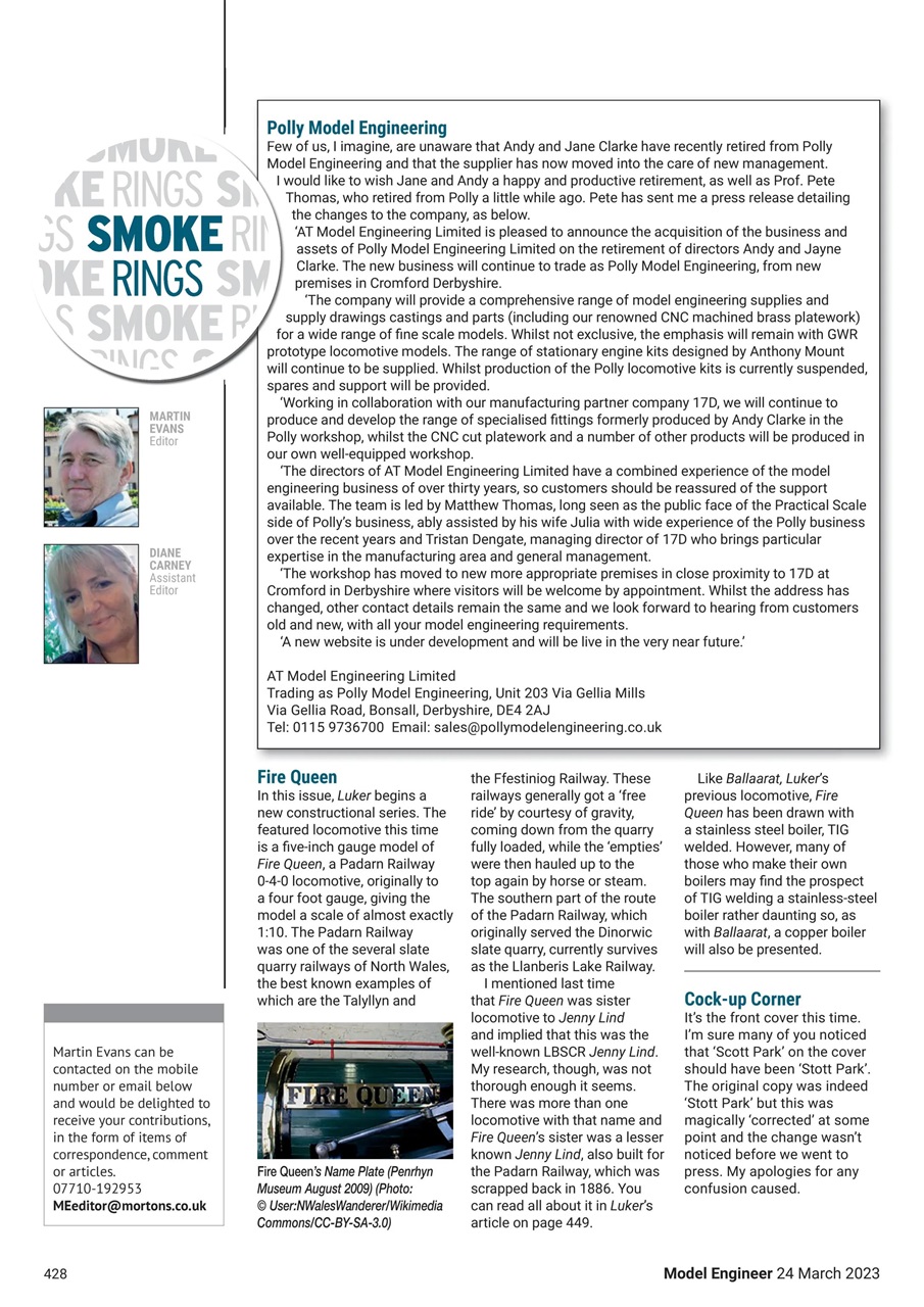 Model Engineer Magazine - Issue 4713 Back Issue