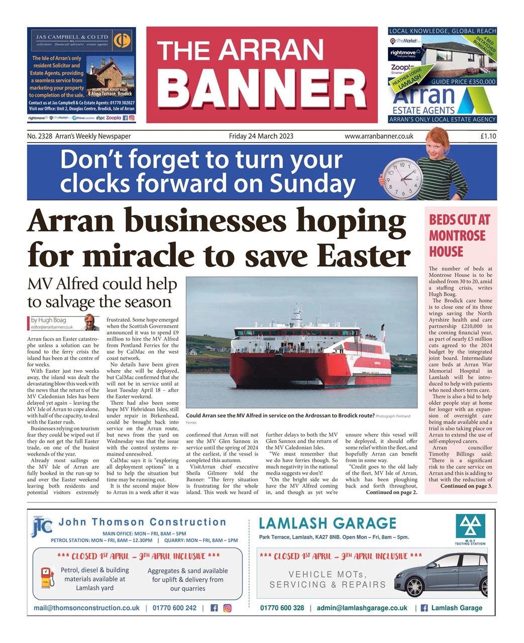Arran Banner Magazine - 24-Mar-2023 Back Issue