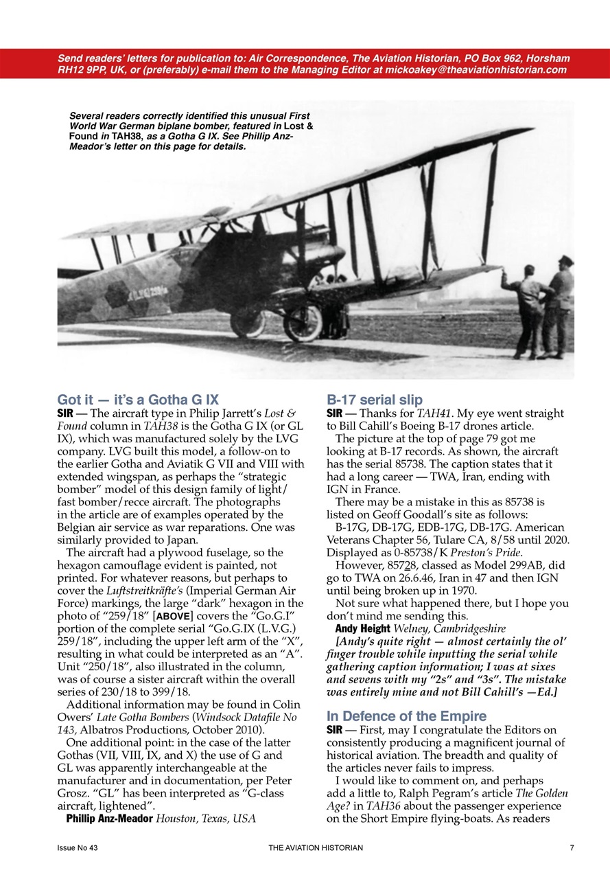 The Aviation Historian Magazine - Issue 43 Back Issue