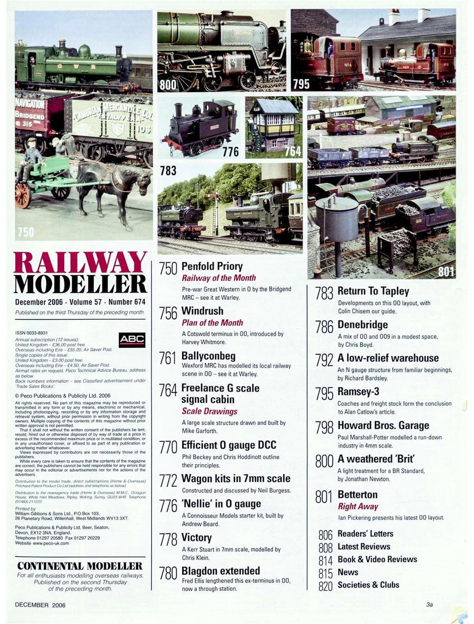 Railway Modeller Magazine - December 2006 Back Issue