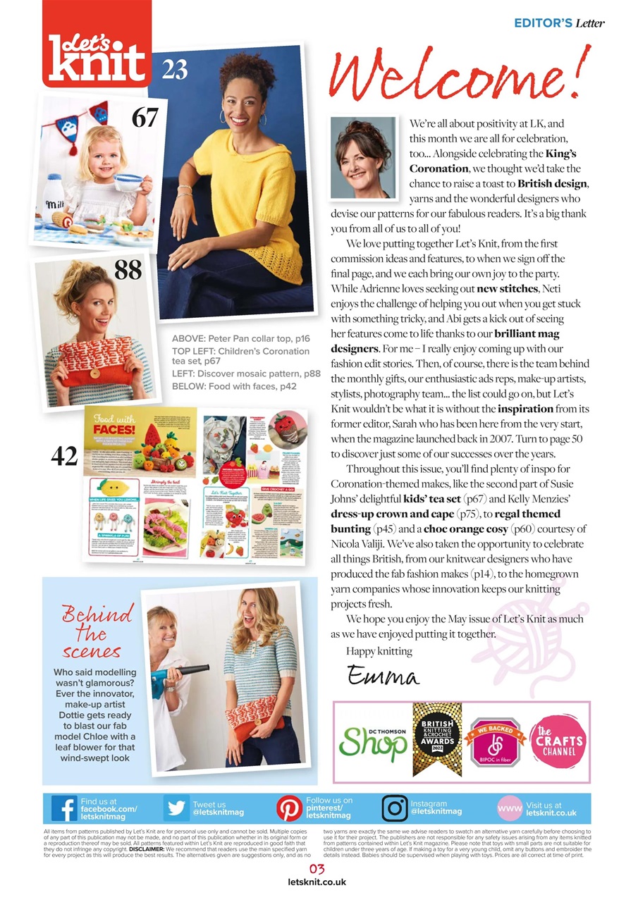 Let's Knit Magazine Subscriptions and May-23 Issue | Pocketmags