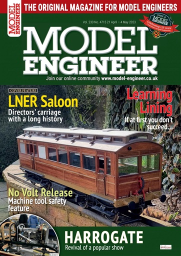 Model Engineer Magazine - Issue 4715 Back Issue