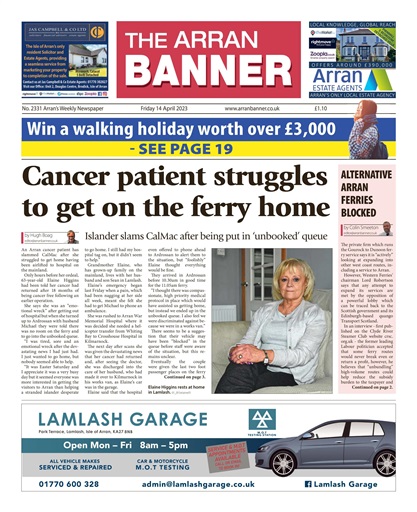 Arran Banner Magazine - 14th April 2023 Back Issue