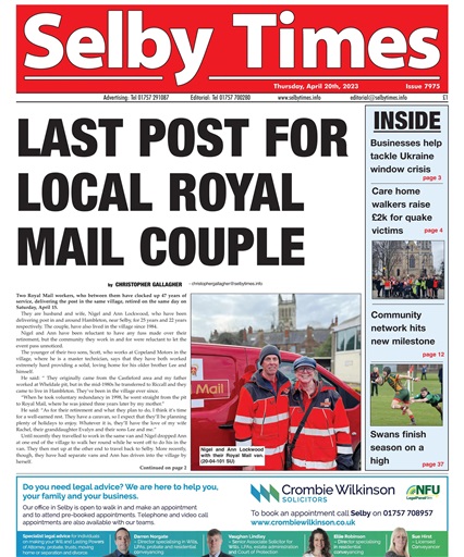 Selby Times Magazine - April 20th 2023 Back Issue