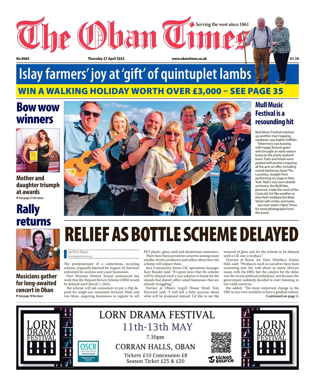 The Oban Times & Lochaber Times Magazine - 27th April, 2023 Back Issue