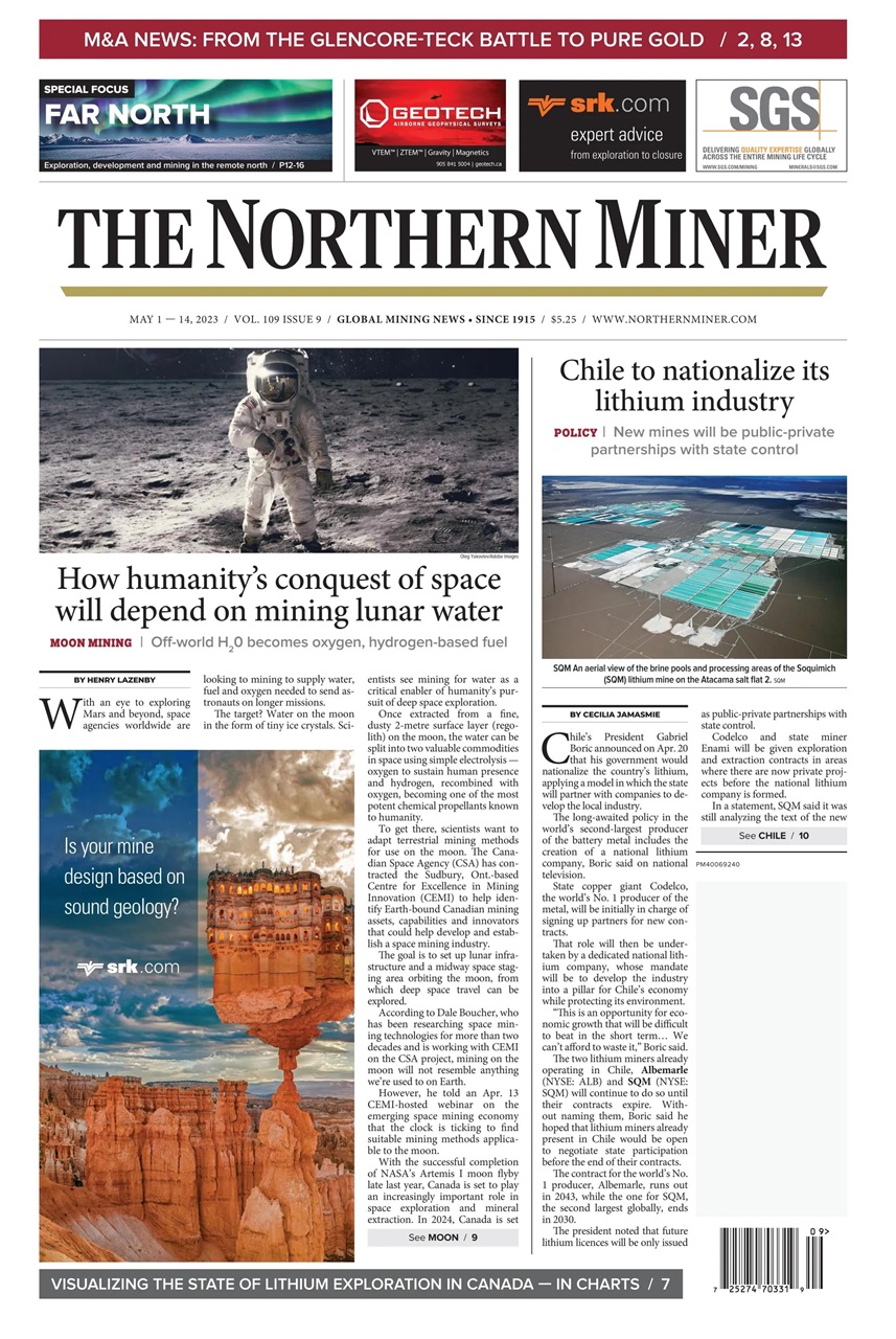 The Northern Miner Magazine - Vol. 109 No. 9 Back Issue