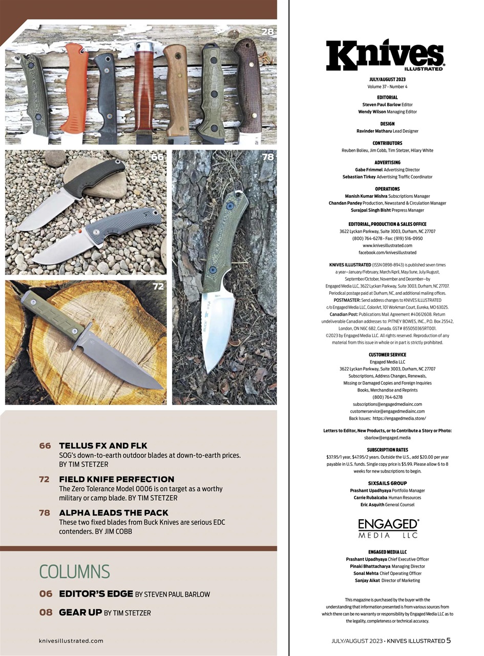 Knives Illustrated Magazine - July/August 2023 Back Issue