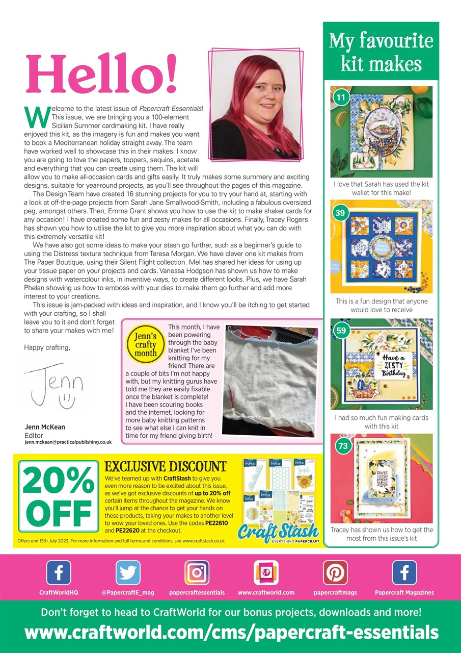 Papercraft Essentials Magazine Subscriptions and Issue 226 Issue