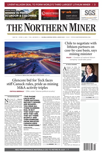 The Northern Miner Magazine - Vol. 109 No. 11 Back Issue