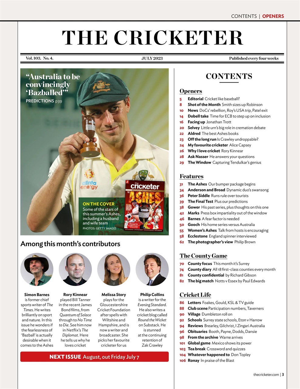 The Cricketer Magazine - July 2023 Back Issue