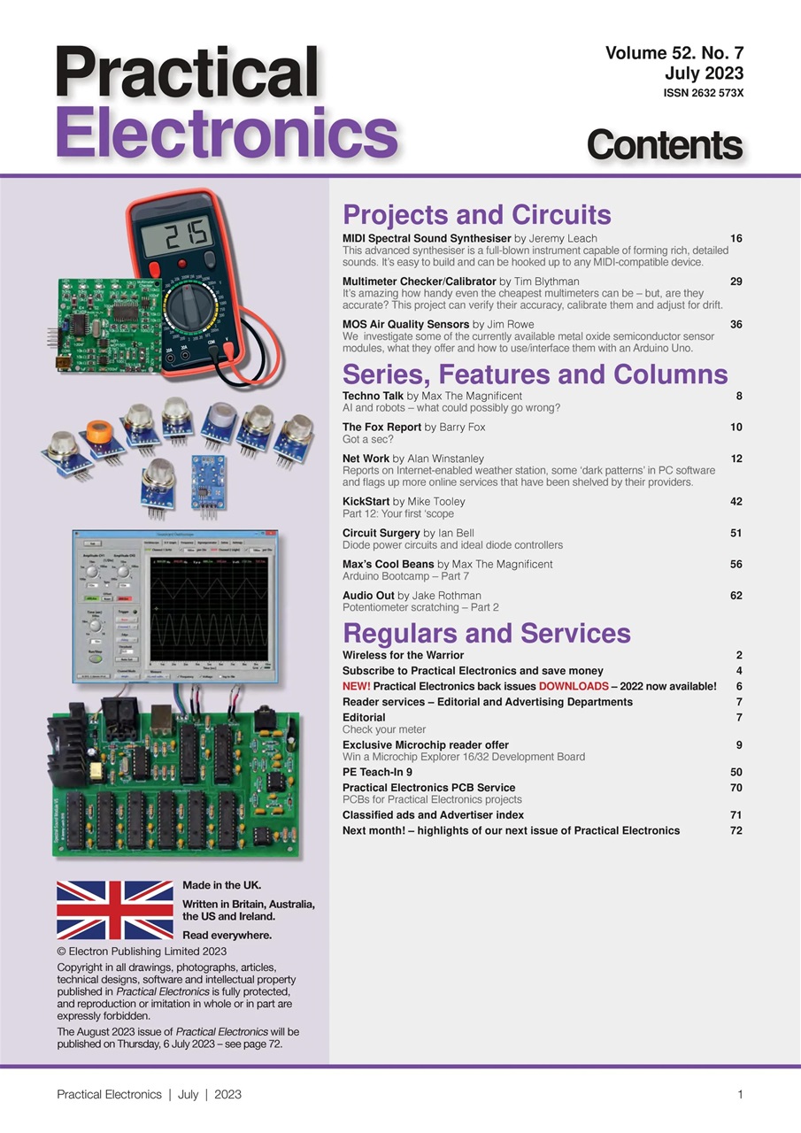 Practical Electronics Magazine - July 2023 Back Issue