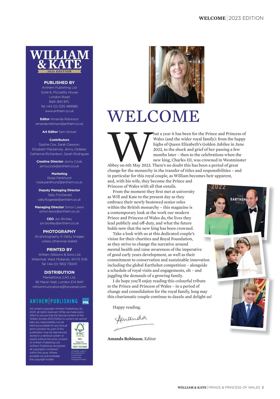The Royals Magazine - William & Kate 2023 Back Issue