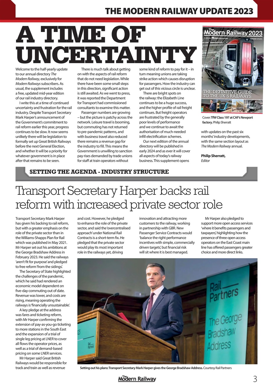 Modern Railways Magazine - The Modern Railway 2023 Summer Update ...
