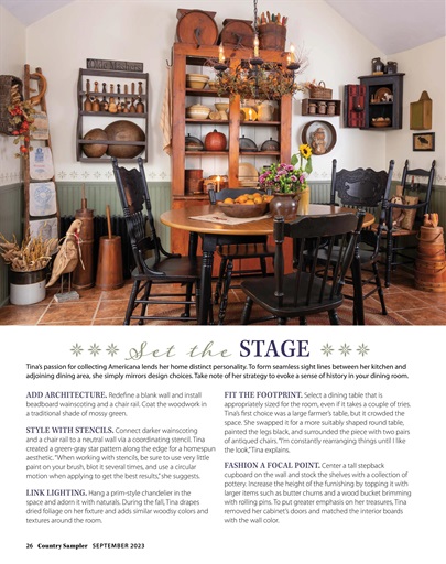 Country Sampler Magazine - September 2023 Subscriptions | Pocketmags
