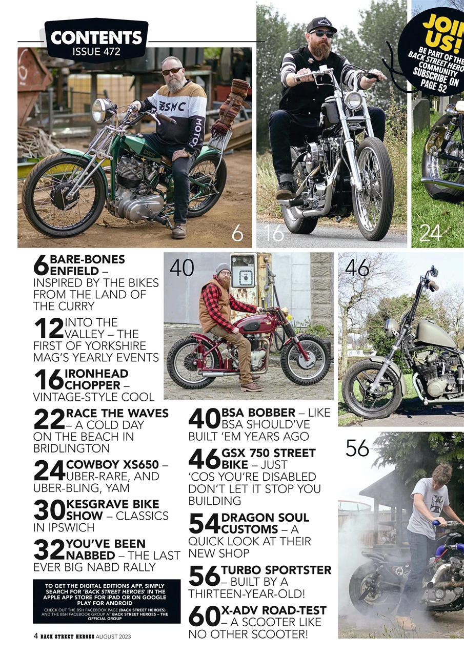 Back Street Heroes Magazine - August 2023 Back Issue