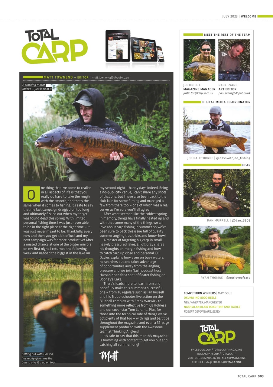 Total Carp Magazine - Jul-23 Back Issue