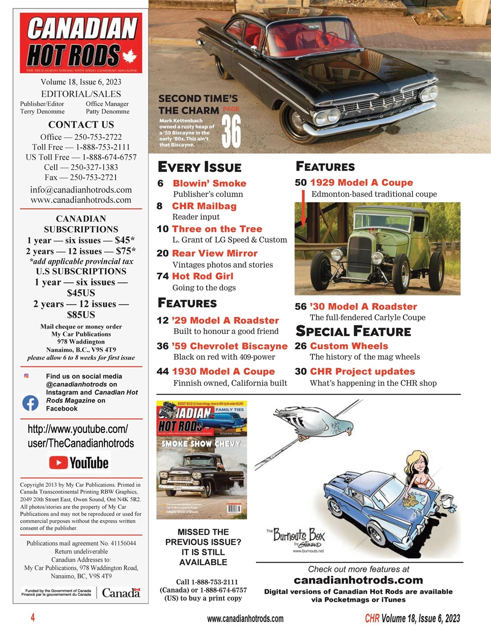 Canadian Hot Rods Magazine - August-September 2023 Back Issue