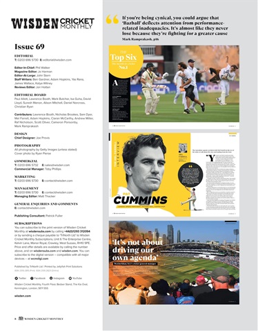 Wisden Cricket Monthly Magazine - Issue 69 Subscriptions | Pocketmags