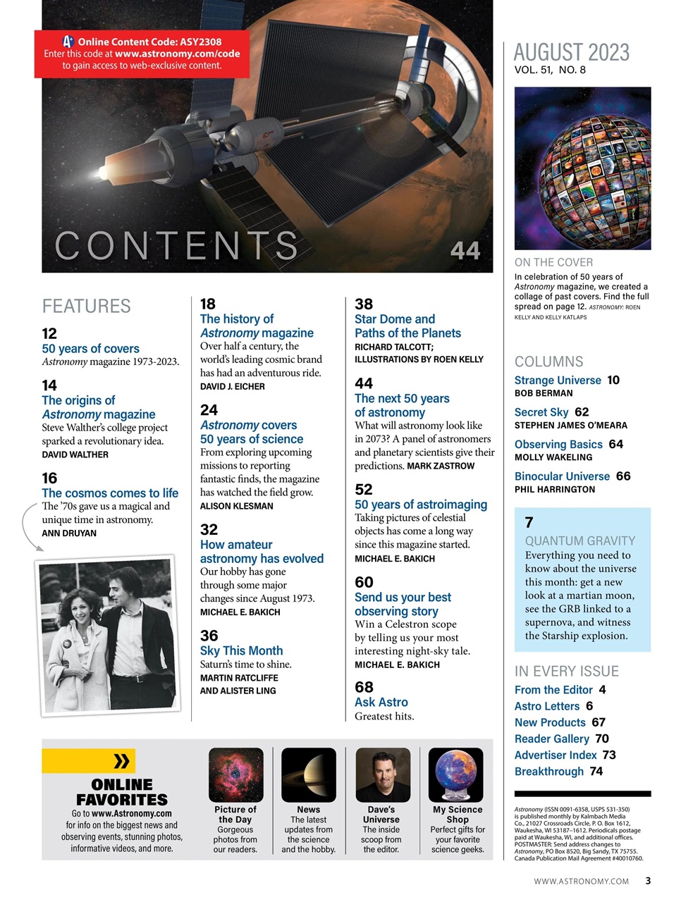 Astronomy Magazine - Aug-23 Back Issue