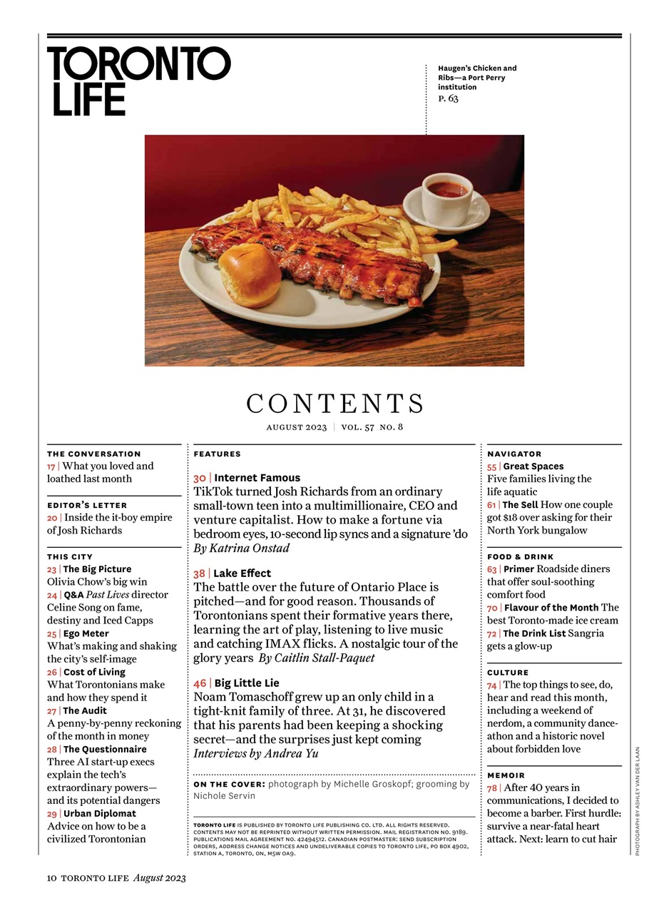 Toronto Life Magazine - August 2023 Back Issue