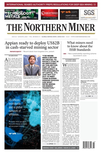The Northern Miner Magazine - Vol. 109 No. 15 Back Issue