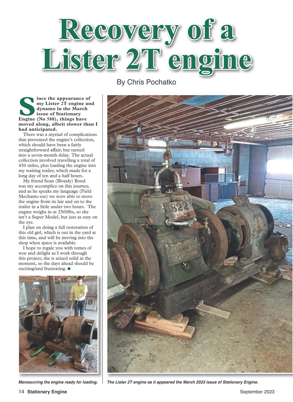 Stationary Engine Magazine - Sep-23 Back Issue