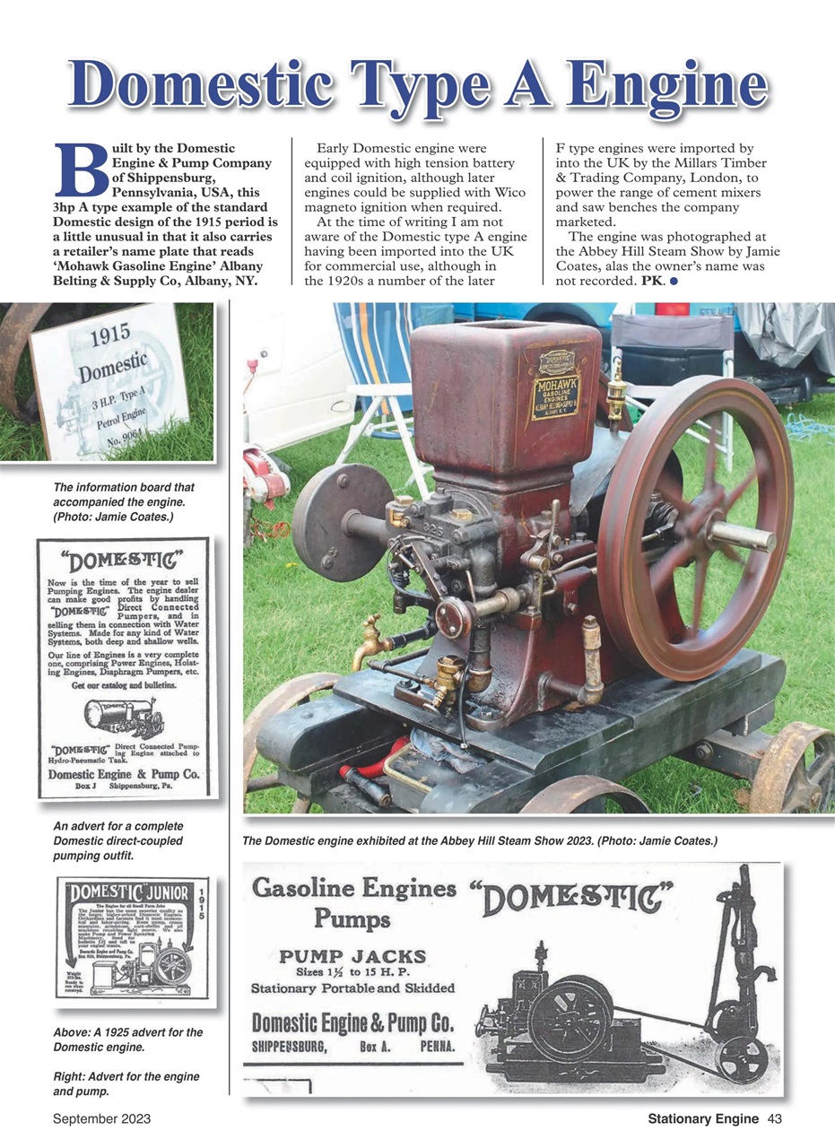 Stationary Engine Magazine - Sep-23 Back Issue