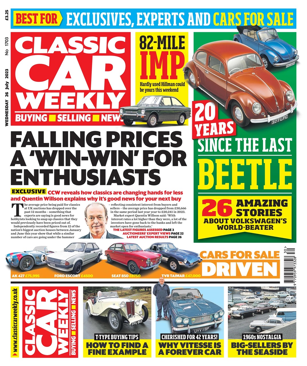 Classic Car Weekly Magazine - 26-Jul-2023 Back Issue