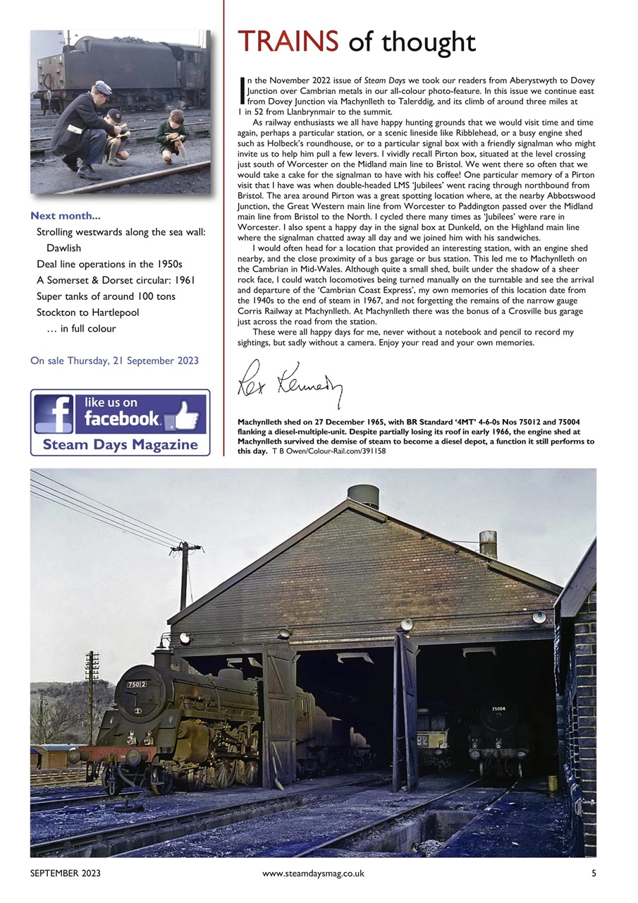 Steam Days Magazine - September 2023 Back Issue