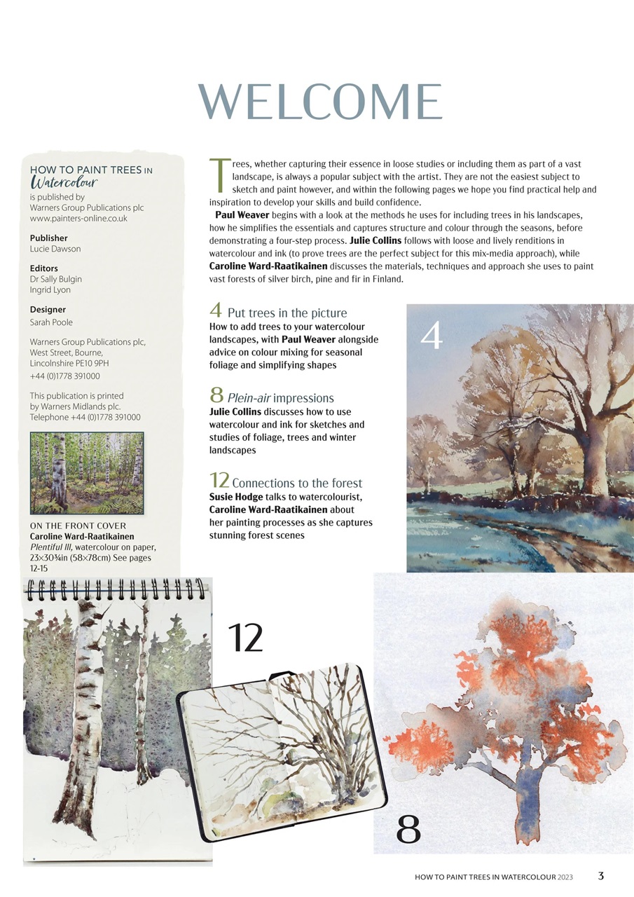 The Artist Magazine - How To Paint Trees in Watercolour Special Issue
