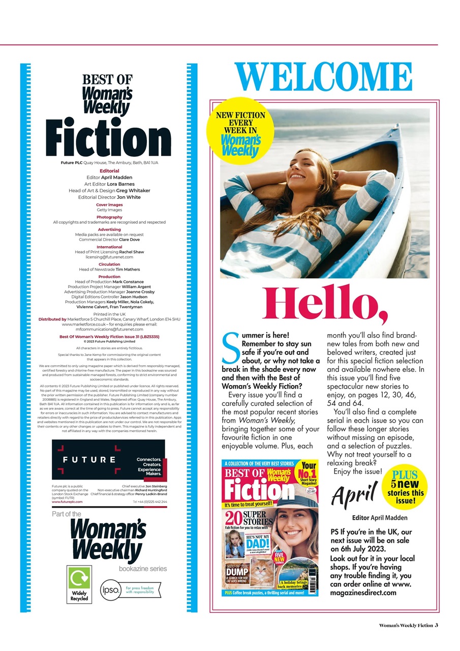 Lifestyle Bookazine - Best of Woman's Weekly Fiction Issue 31 Back Issue