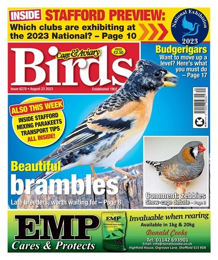 Cage & Aviary Birds Magazine - 23-Aug-23 Back Issue